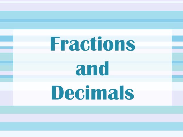 Fractions and Decimals Free Activities online for kids in 4th grade by ...