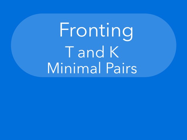 Fronting T And K Minimal Pairs Free Games online for kids in Nursery by ...