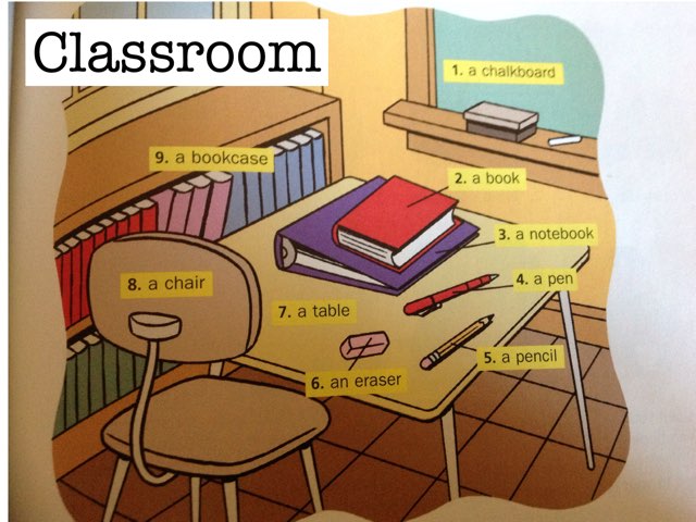 Classroom objects Free Games online for kids in Nursery by Adrienne Boblitz