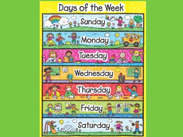 Days of the week quiz Free Games online for kids in Nursery by Tanya 53