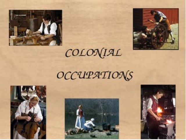 Colonial Jobs Free Activities online for kids in 5th grade by Mary Kuebler