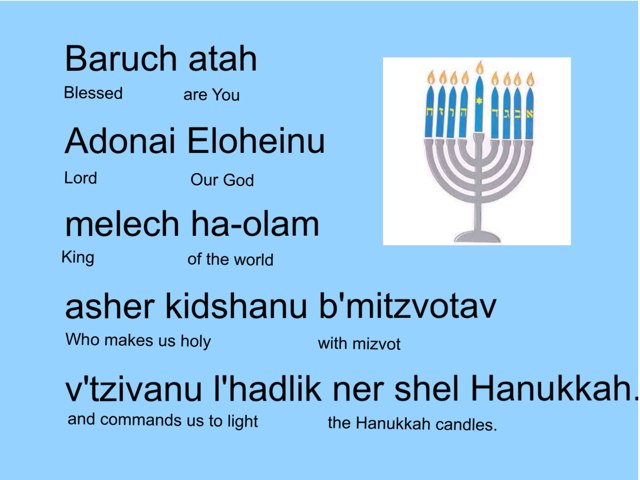 Hanukkah Blessing. Free Games online for kids in Nursery by Jessica Kuznick
