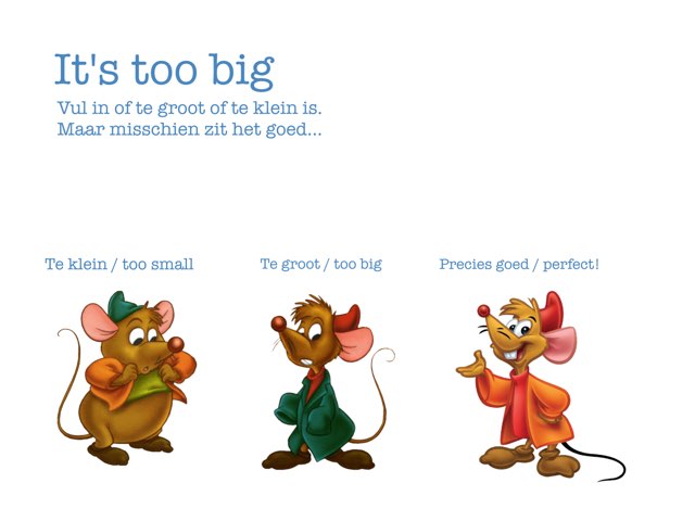 It's too big! Gratis online spellen voor kinderen in groep 5 door ...