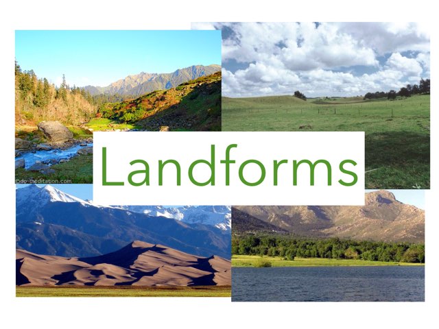 Identify the different landscape features Free Activities online for ...