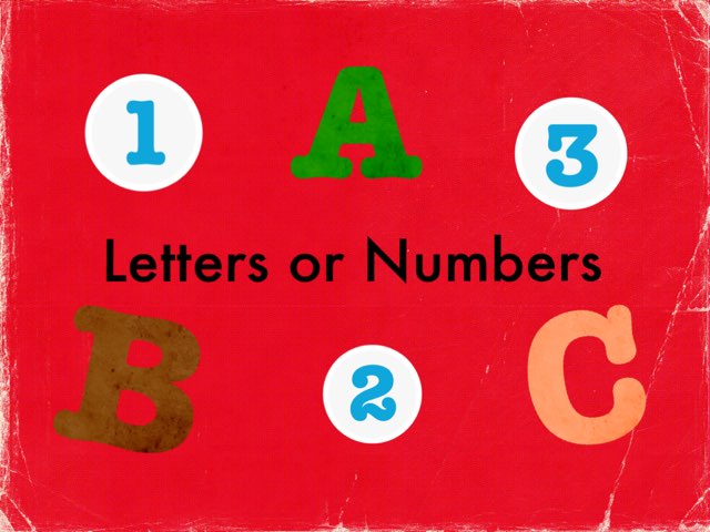 Letters Or Numbers Free Games online for kids in Pre-K by Angela Broussard