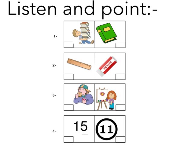 Listen And Point | Online Activities | Language Studies (Native) | Free ...