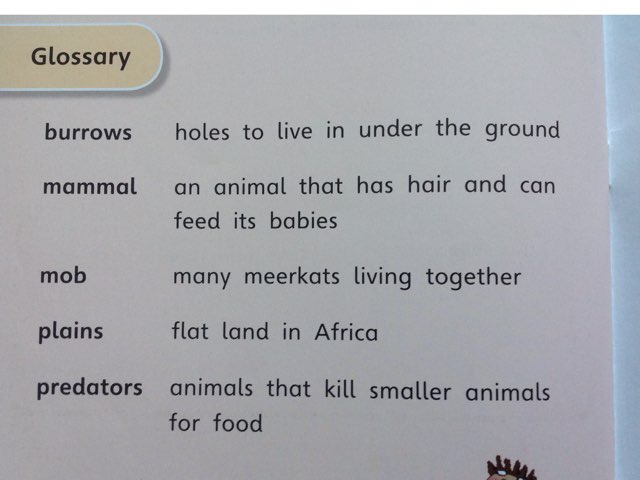 Glossary Example For Children