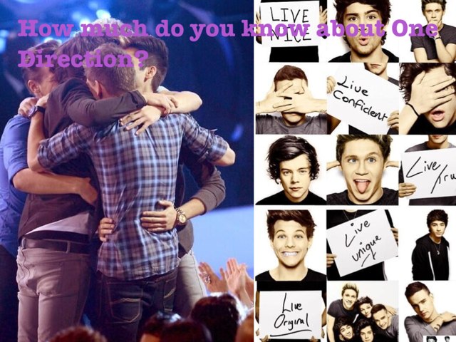 ONE DIRECTION Free Activities online for kids in 1st grade by Isabella ...
