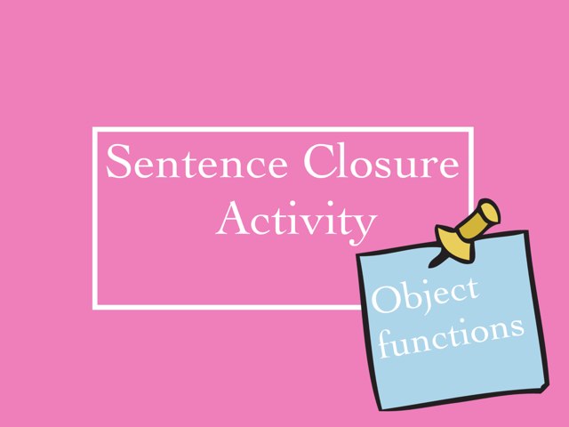 Object Functions Free Games online for kids in Nursery by Carolyn Mulbach