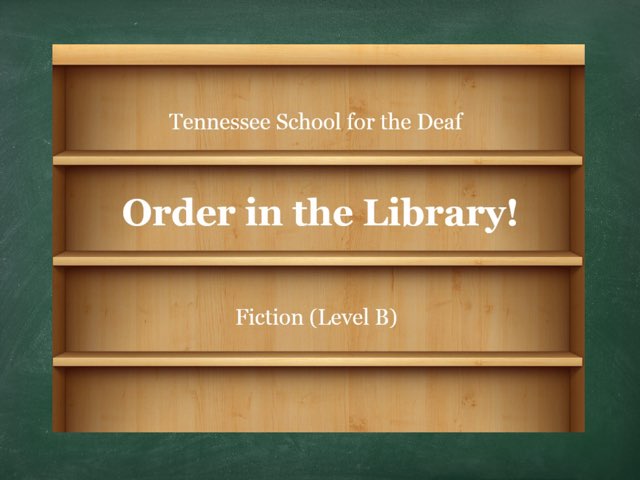 Order In The Library -- B(1) Free Activities online for kids in 1st ...