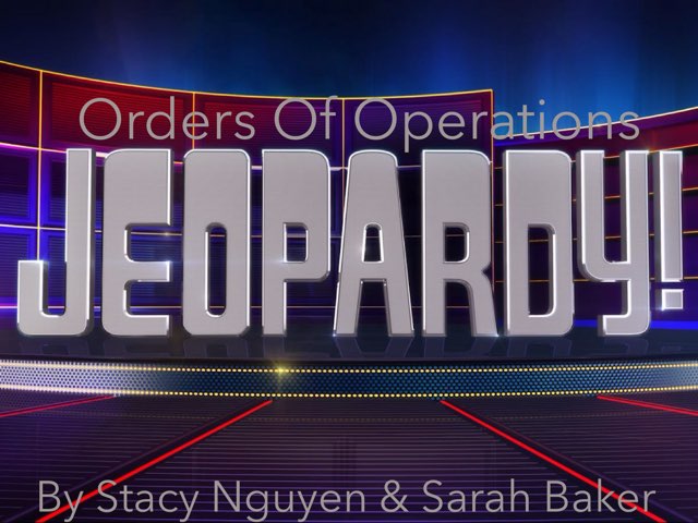 Orders Of Operations Jeopardy Free Activities online for kids in 5th ...