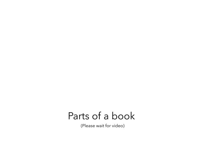 Parts Of A Book (A) Free Activities online for kids in 3rd grade by TSD ...