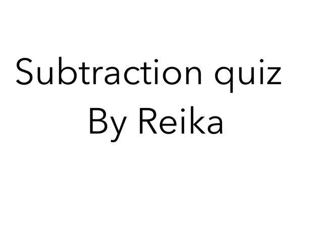 Reika Free Games online for kids in Nursery by Miss Kumar's Class
