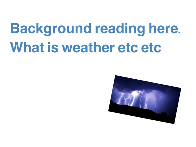 Severe Weather Test Free Games online for kids in Nursery by Brian martin