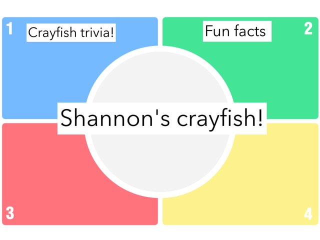 Shannon's Crayfish Quiz Free Games online for kids in Nursery by Chris ...