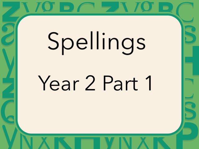 Spellings Year 2 Part 1 | Online Activities | Language Studies (Native ...