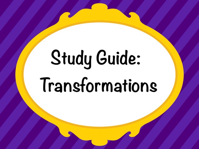 Study guide: Transformations Free Activities online for kids in 3rd ...