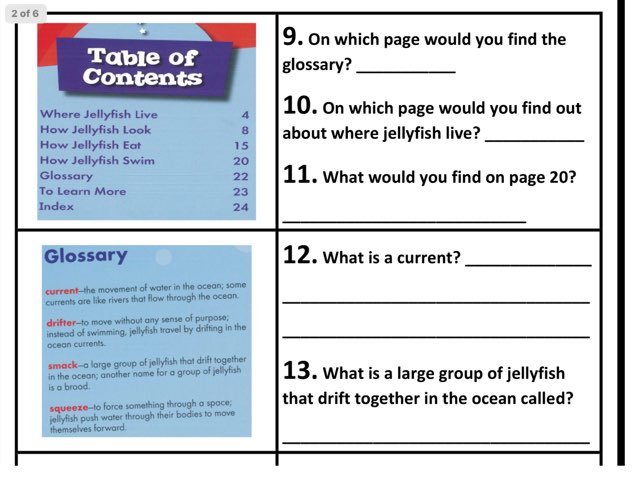 Text Features Free Activities online for kids in 2nd grade by Shelly ...