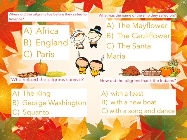 Thanksgiving Questions Free Activities online for kids in Kindergarten ...
