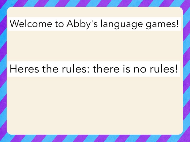 The Language Game! Free Activities online for kids in 3rd grade by Abby Abb