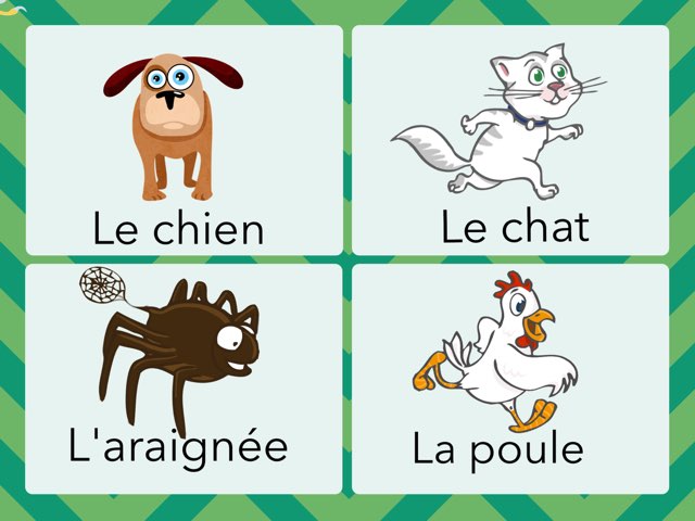 Los Animales Frances Juegos online gratis para niños en la guardería ...