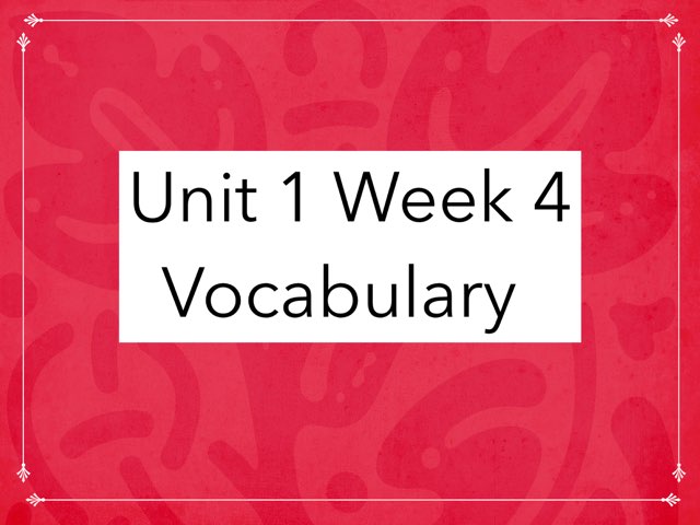 Unit 1 Week 4 Vocabulary Free Activities online for kids in 1st grade ...