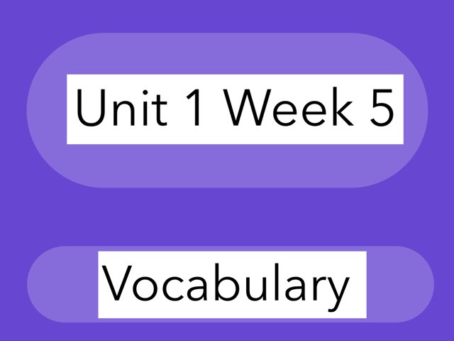 Unit 1 Week 5 Vocabulary Free Activities online for kids in 1st grade ...