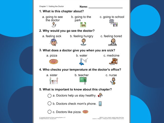 Visiting The Doctor L2 Free Activities online for kids in 1st grade by ...