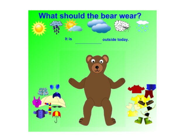 Weather Bear Free Games online for kids in Nursery by Lacy Karosic