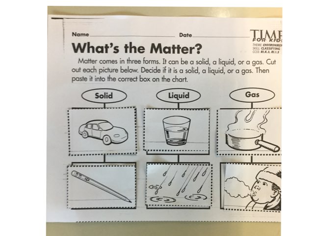 What Is Matter? Free Games online for kids in Nursery by Ashley Houser