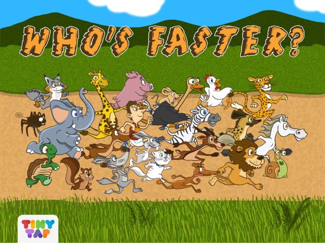 Who's Faster? Free Games online for kids in Pre-K by Baruyo Illustrator