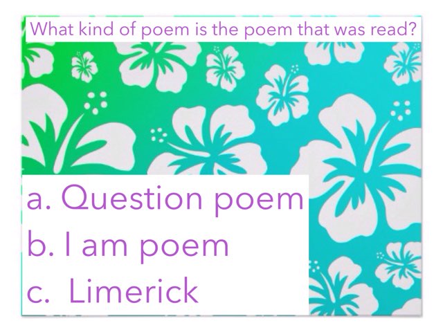 poem Quiz Game Free Activities online for kids in 2nd grade by ...