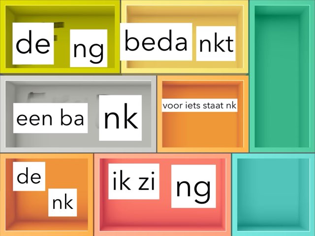 woorden met nk ng of nkt Gratis online spellen voor kinderen in groep 3 ...